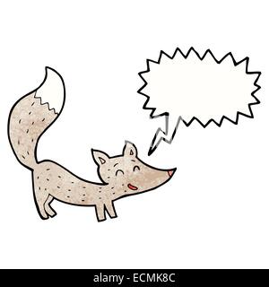 cartoon little wolf with speech bubble Stock Vector Image & Art - Alamy