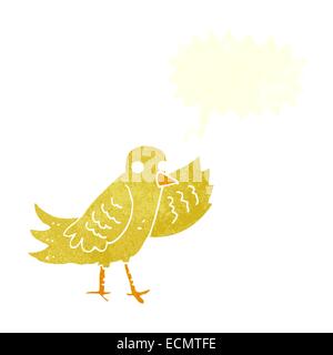 cartoon waving bird with speech bubble Stock Vector Image & Art - Alamy