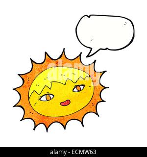 cartoon pretty sun with speech bubble Stock Vector Image & Art - Alamy