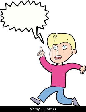 cartoon boy panicking with speech bubble Stock Vector Image & Art - Alamy