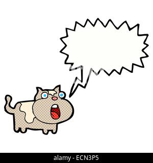 cartoon shocked cat with speech bubble Stock Vector Image & Art - Alamy