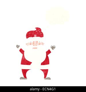 cartoon stressed out santa with thought bubble Stock Vector Image & Art ...