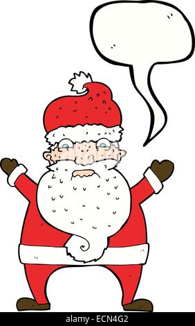 cartoon stressed out santa with speech bubble Stock Vector Image & Art ...