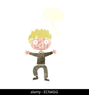cartoon grinning boy with speech bubble Stock Vector Image & Art - Alamy