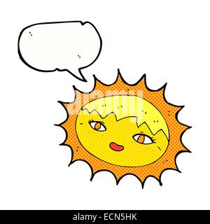 cartoon pretty sun with speech bubble Stock Vector Image & Art - Alamy