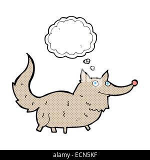 cartoon little wolf with thought bubble Stock Vector Image & Art - Alamy