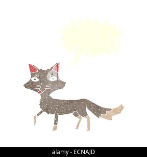 cartoon little wolf with speech bubble Stock Vector Image & Art - Alamy