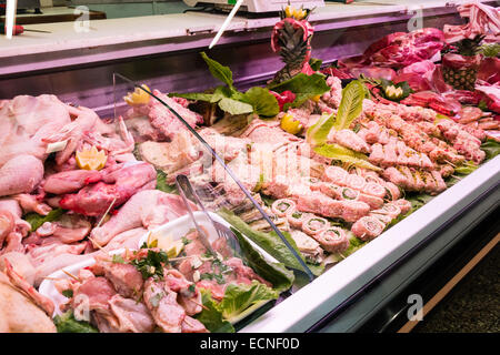 Meats and prepared Italian craft butcher Sicilian Stock Photo - Alamy