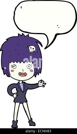 cartoon vampire girl with speech bubble Stock Vector Image & Art - Alamy