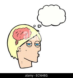 cartoon man thinking carefully with thought bubble Stock Vector Image ...