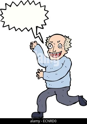cartoon evil old man with speech bubble Stock Vector Image & Art - Alamy