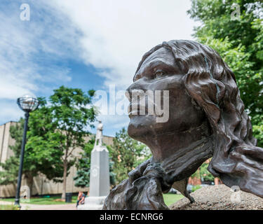 Bronze sculpture of Chief Niwot near the Boulder County Courthouse ...