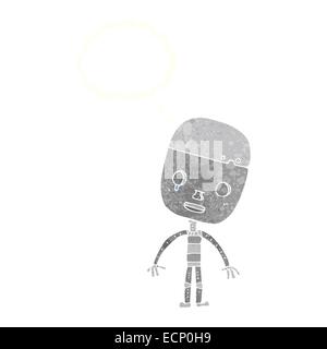 cartoon sad robot with thought bubble Stock Vector Image & Art - Alamy