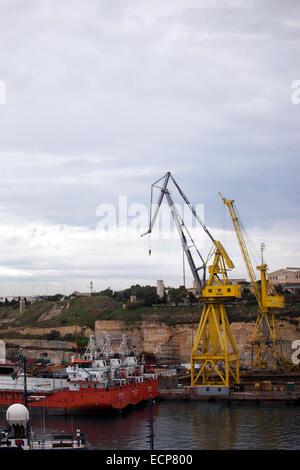 Docks at French Creek,Bormla,Malta Stock Photo - Alamy