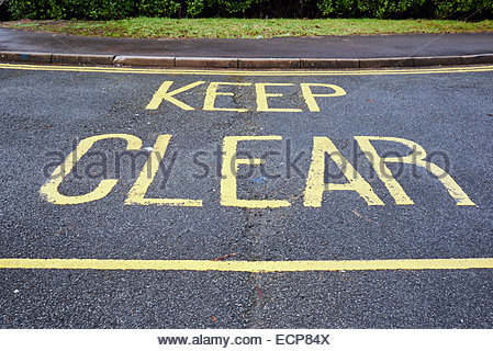 Safety zone markings Stock Photo - Alamy