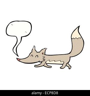 cartoon little wolf with speech bubble Stock Vector Image & Art - Alamy