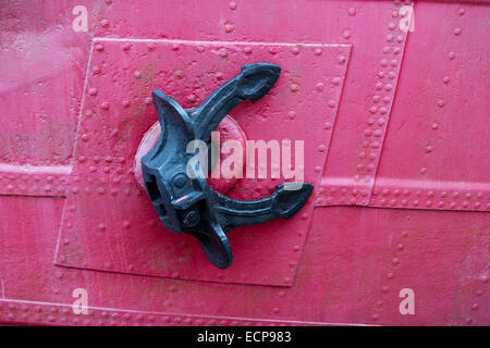 Old riveted ship hull plates Stock Photo - Alamy