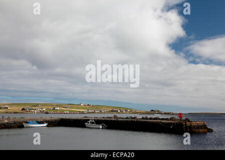 The harbour at Uyeasound on the south coast of Unst Shetland Stock ...
