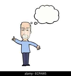 cartoon man issuing stern warning with thought bubble Stock Vector ...