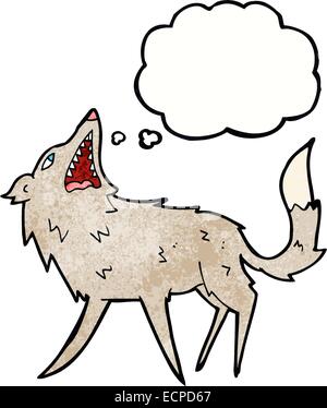 cartoon snapping wolf with thought bubble Stock Vector Image & Art - Alamy