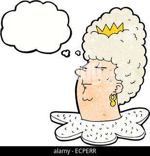 cartoon queen head with thought bubble Stock Vector Image & Art - Alamy