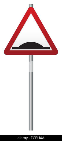 Speed bump warning sign. Road bump icon on white background. flat style ...