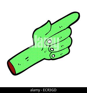 pointing zombie hand retro comic book style cartoon Stock Vector Image ...