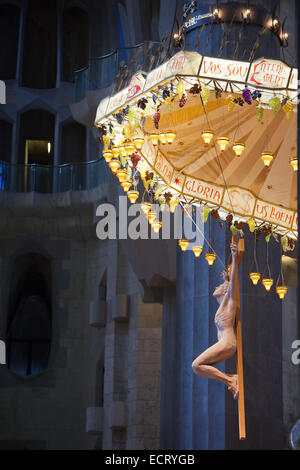 Religious altar with Crucified Jesus Christ, Alcazar of SEGOVIA, SPAIN Stock Photo - Alamy