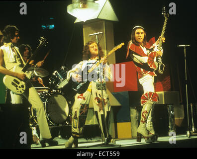 SLADE UK pop group about 1974. From left: Jim Lea, Don Powell, Dave ...