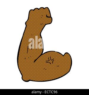 flexing bicep retro comic book style cartoon Stock Vector Image & Art ...
