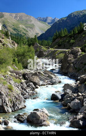 Ubaye river valley, Ubaye, the Alps Stock Photo - Alamy