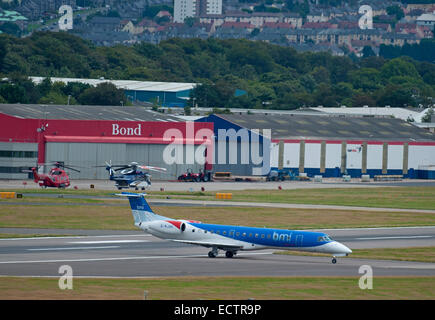 The Rolls-Royce AE 3007 turbofan engine, showcased at the 2014 ...