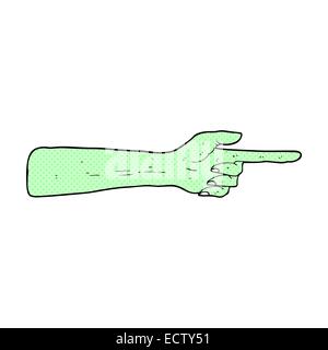 pointing zombie hand retro comic book style cartoon Stock Vector Image ...