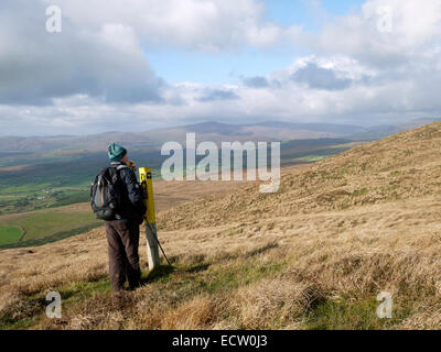 Walkers on the Mullaghmesha Loop walk, County Cork, Ireland Stock Photo ...