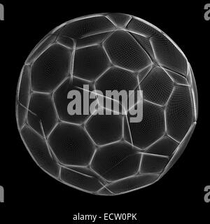 3d rendering of football soccer ball with team national flags of qatar ...