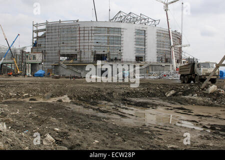 'Akhmat Arena' sports stadium under construction in the Chechen capital ...