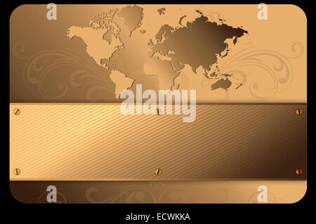 Gold business card template. Gold background with decorative elements ...