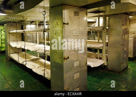 Navy Ship bunk beds Stock Photo - Alamy