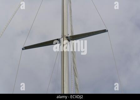 Alloy mast and spreaders to guide the loads exerted on the sails of a ...