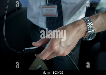 Detail of NATS air traffic controllers' screen plan of ground ...