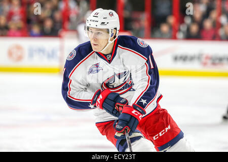 Columbus Blue Jackets left wing Dmitri Voronkov (10) skates during an ...