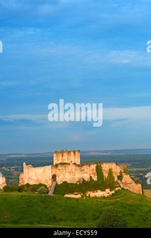 Panoramic view of the ruins of Château-Gaillard, a medieval fortified ...