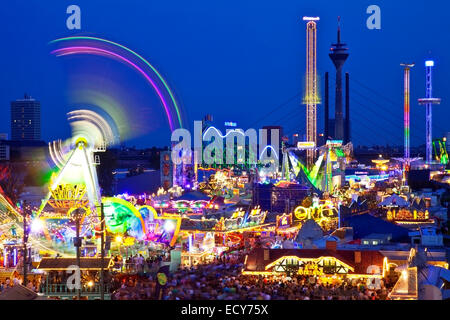 Largest fun fair on the floodplains of the Rhine, Düsseldorf, North ...