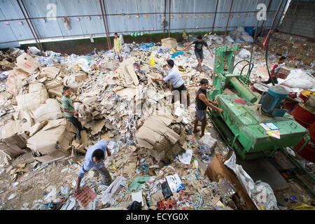 Processing recycled waste in Kathmandu, Nepal Stock Photo - Alamy