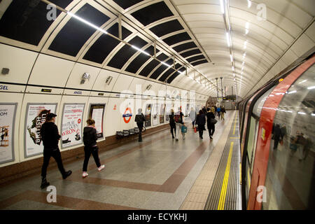 The Angel Underground Tube train station on the Northern Line in ...