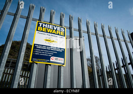 A Smartwater warning sign Stock Photo - Alamy