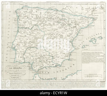Spain map with regions Stock Photo - Alamy