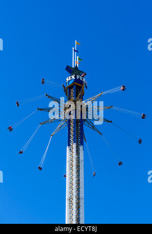 USA, Texas, Dallas, Six Flags Over Texas amusement park, ride on Roller ...