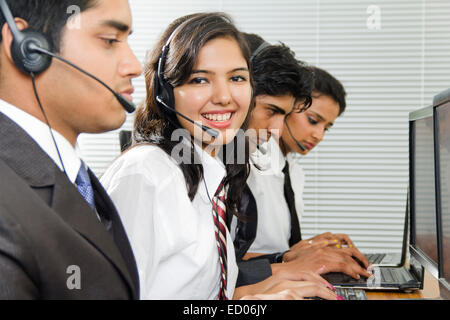 indian Telecaller Office working Stock Photo - Alamy