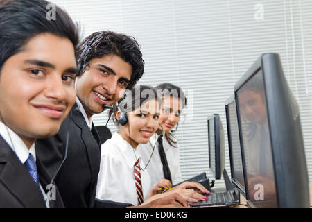 indian Telecaller Office working Stock Photo - Alamy